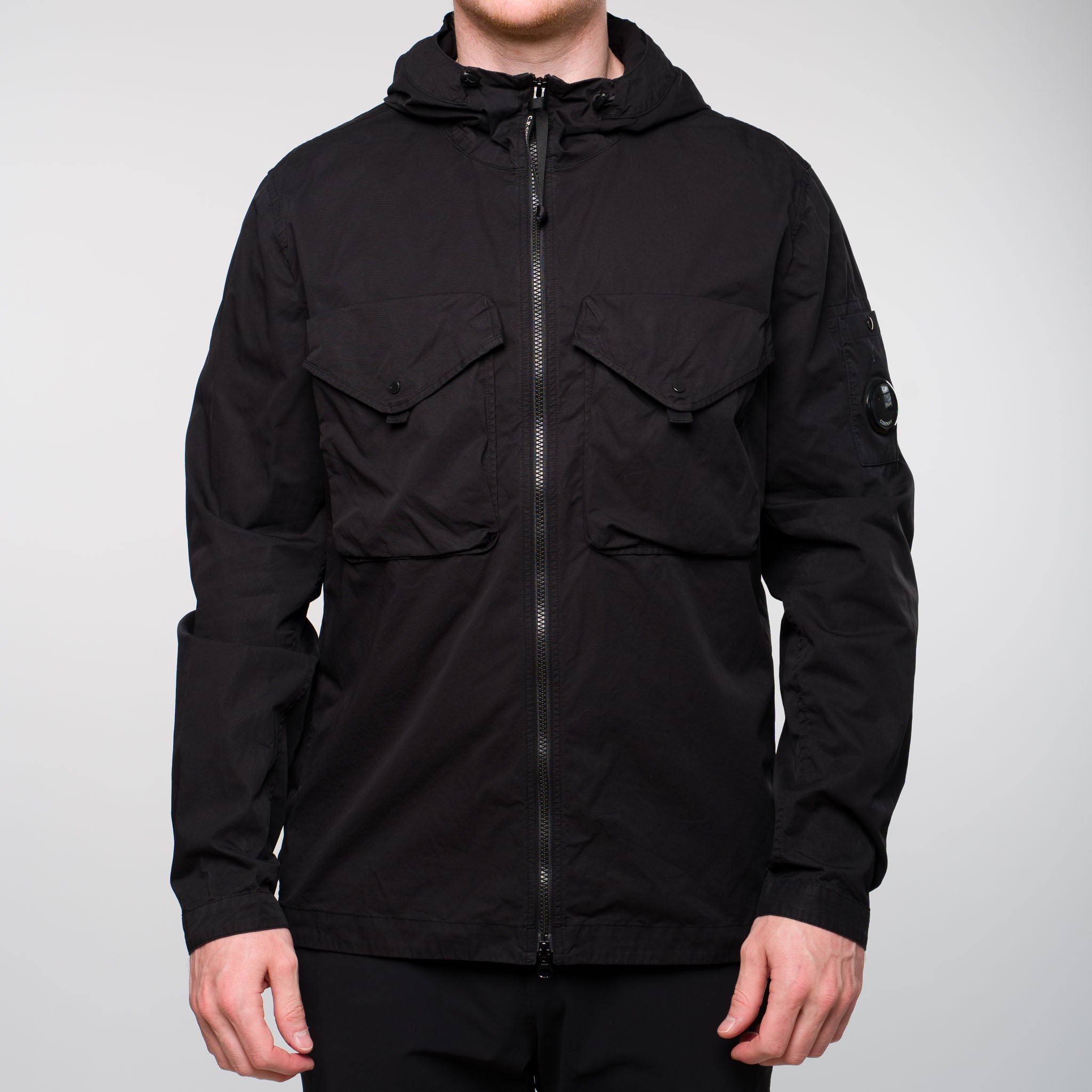 C.P. Company Gabardine Hooded Overshirt Black – Garmz Factory