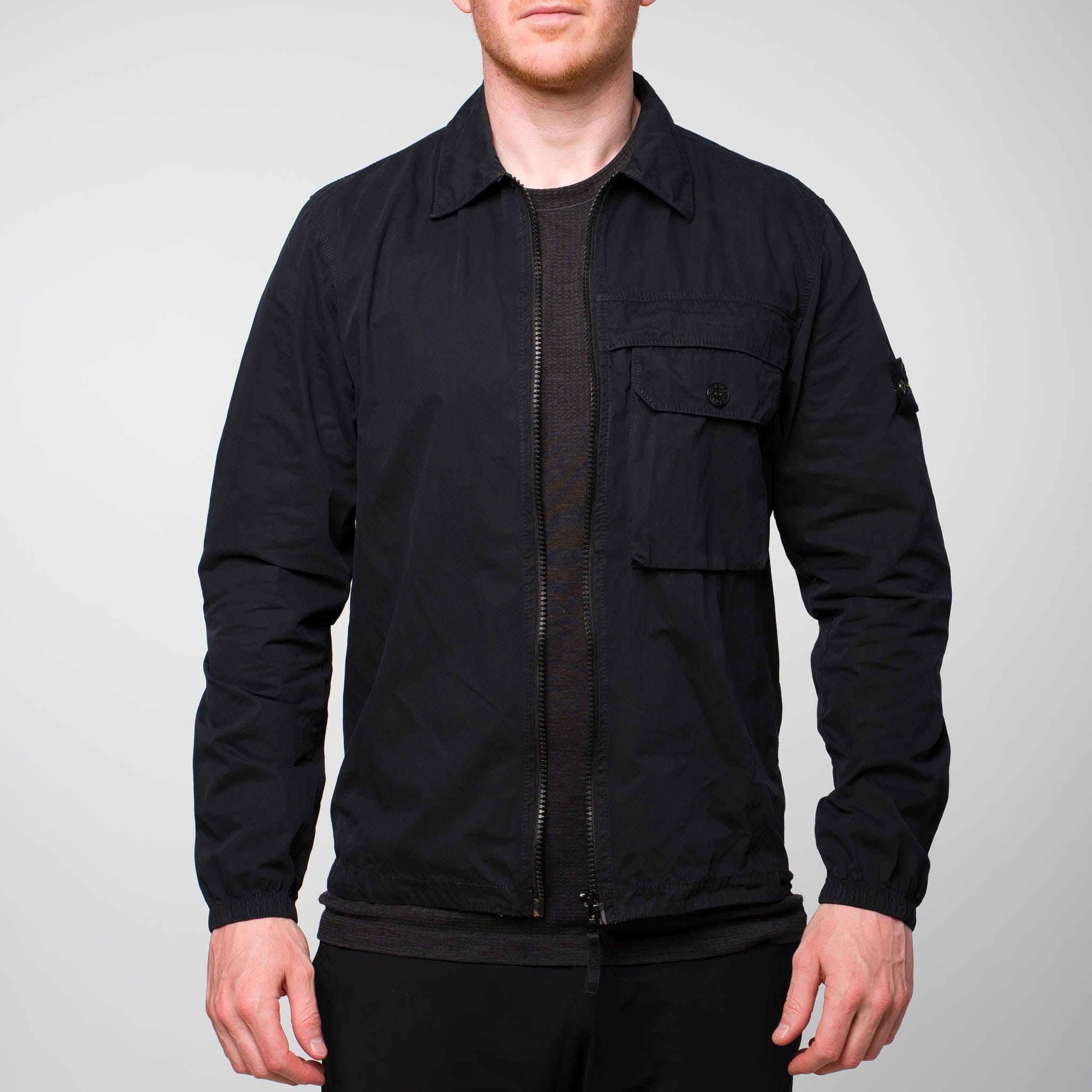 Stone Island Garment Dyed Zip Overshirt Navy – Garmz Factory