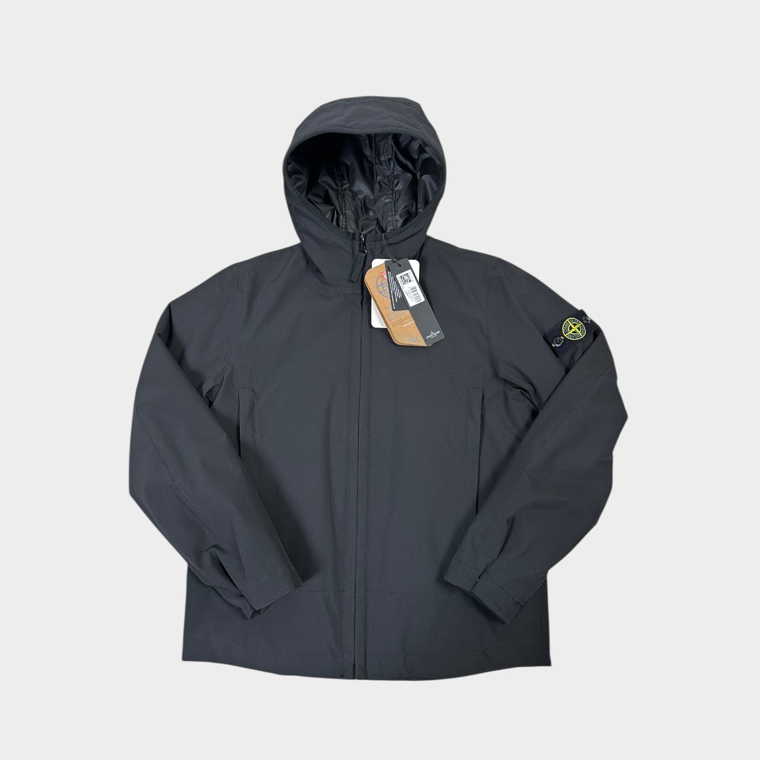 Stone Island Junior Soft Shell Hooded Jacket With Primaloft Insulation ...