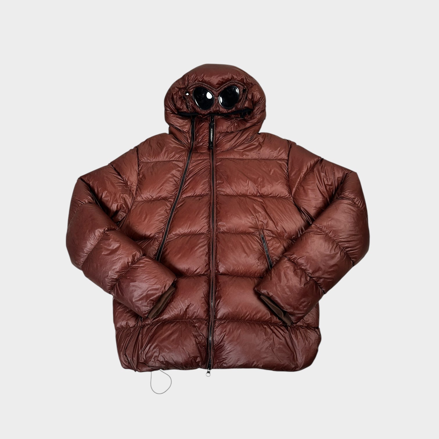 C.P. Company D.D. Shell Down Goggle Jacket Brown – Garmz Factory