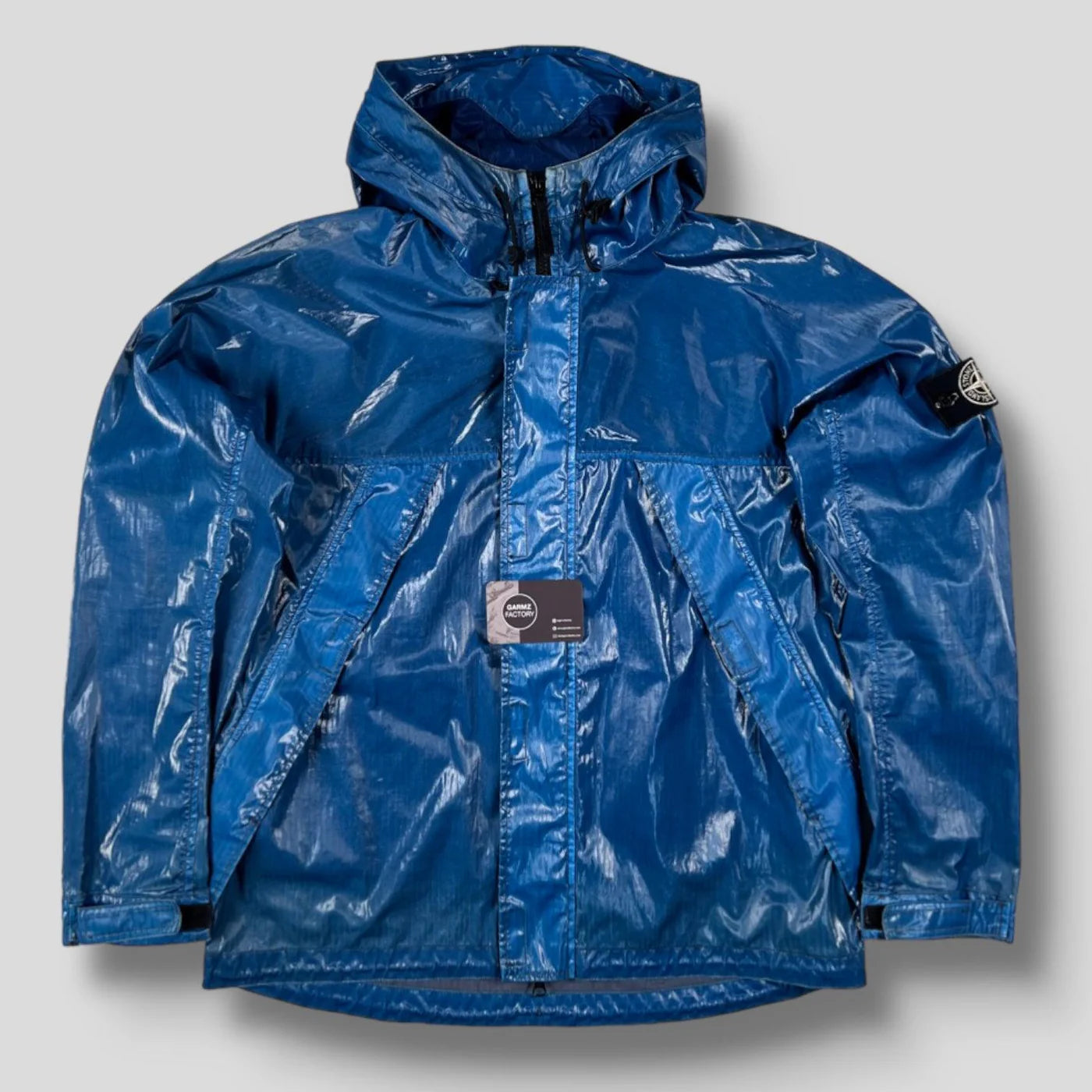Stone Island Mussola Prismatica Hooded Jacket Blue – Garmz Factory