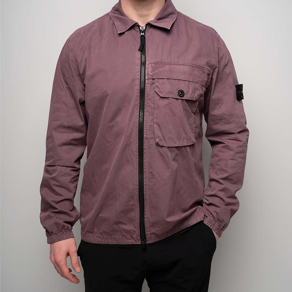 Stone Island Garment Dyed Zip Overshirt Purple – Garmz Factory