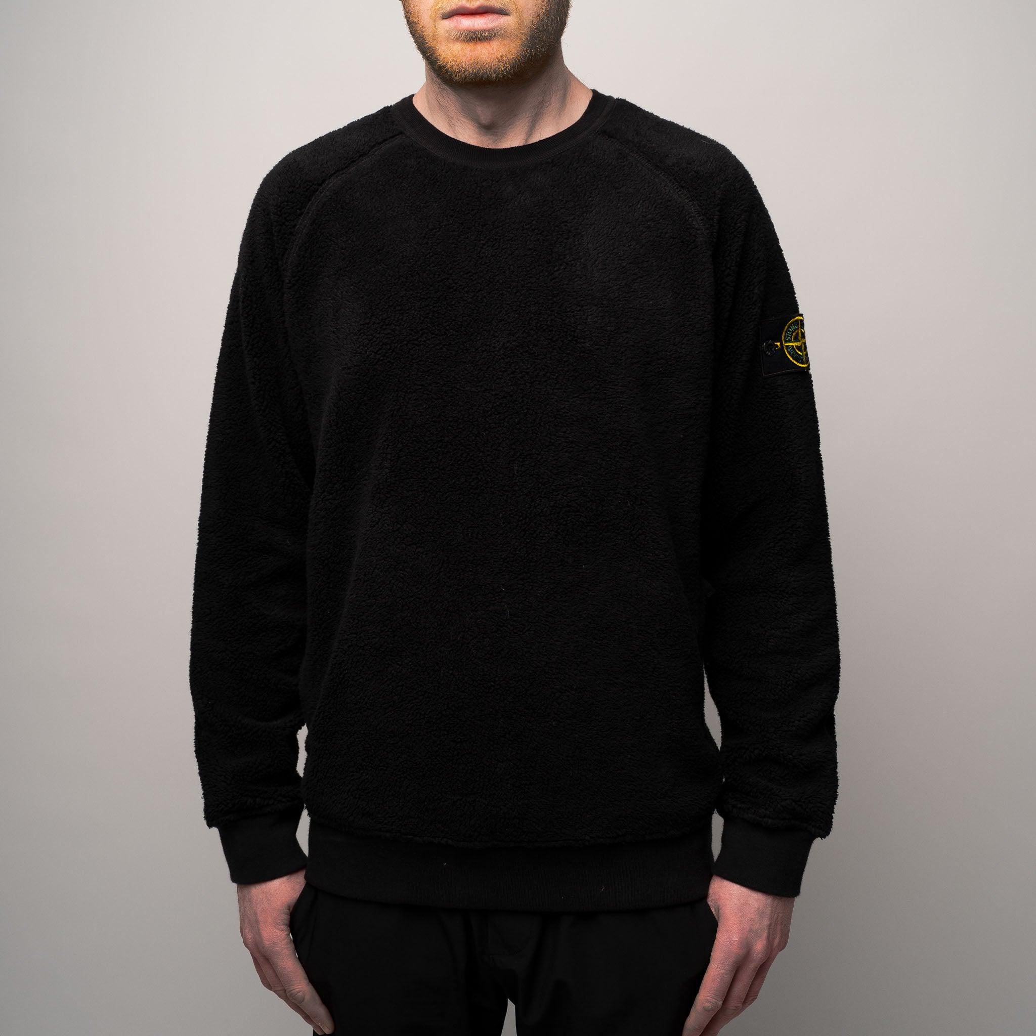 Stone Island Fleece Crewneck Sweatshirt Black – Garmz Factory
