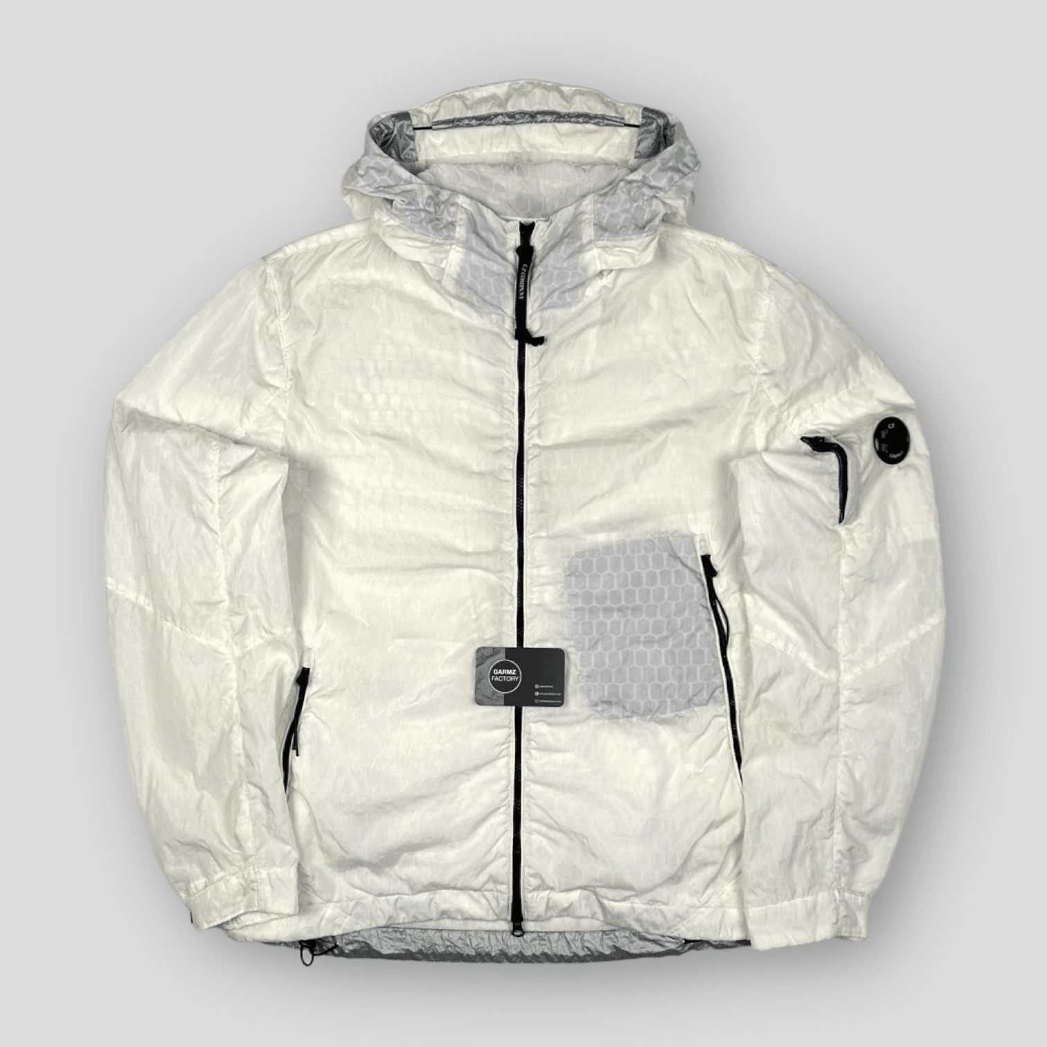 C.P. Company Chrome Air-Net Lens Jacket White – Garmz Factory