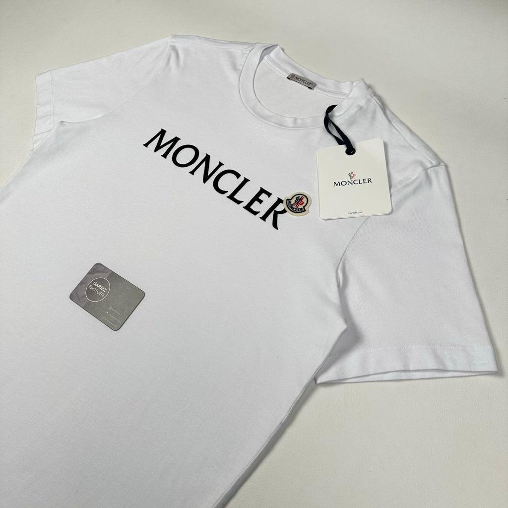 Moncler block logo t-shirt white – Garmz Factory