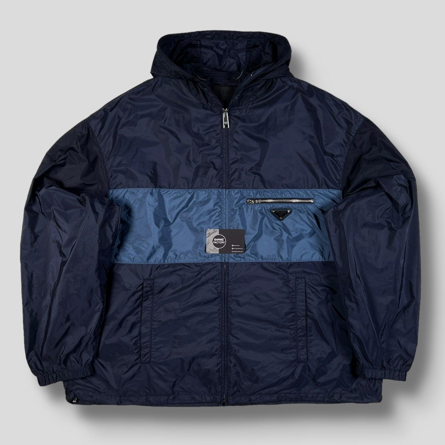 Prada Logo Plaque Stripe Jacket Navy/Blue – Garmz Factory