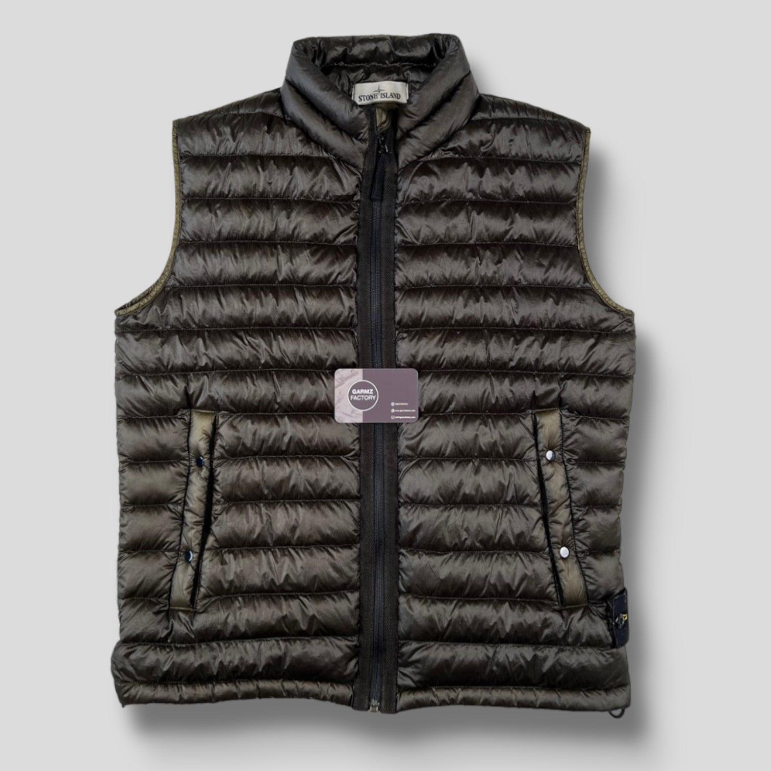 Stone Island Garment Dyed Down Gilet Khaki – Garmz Factory