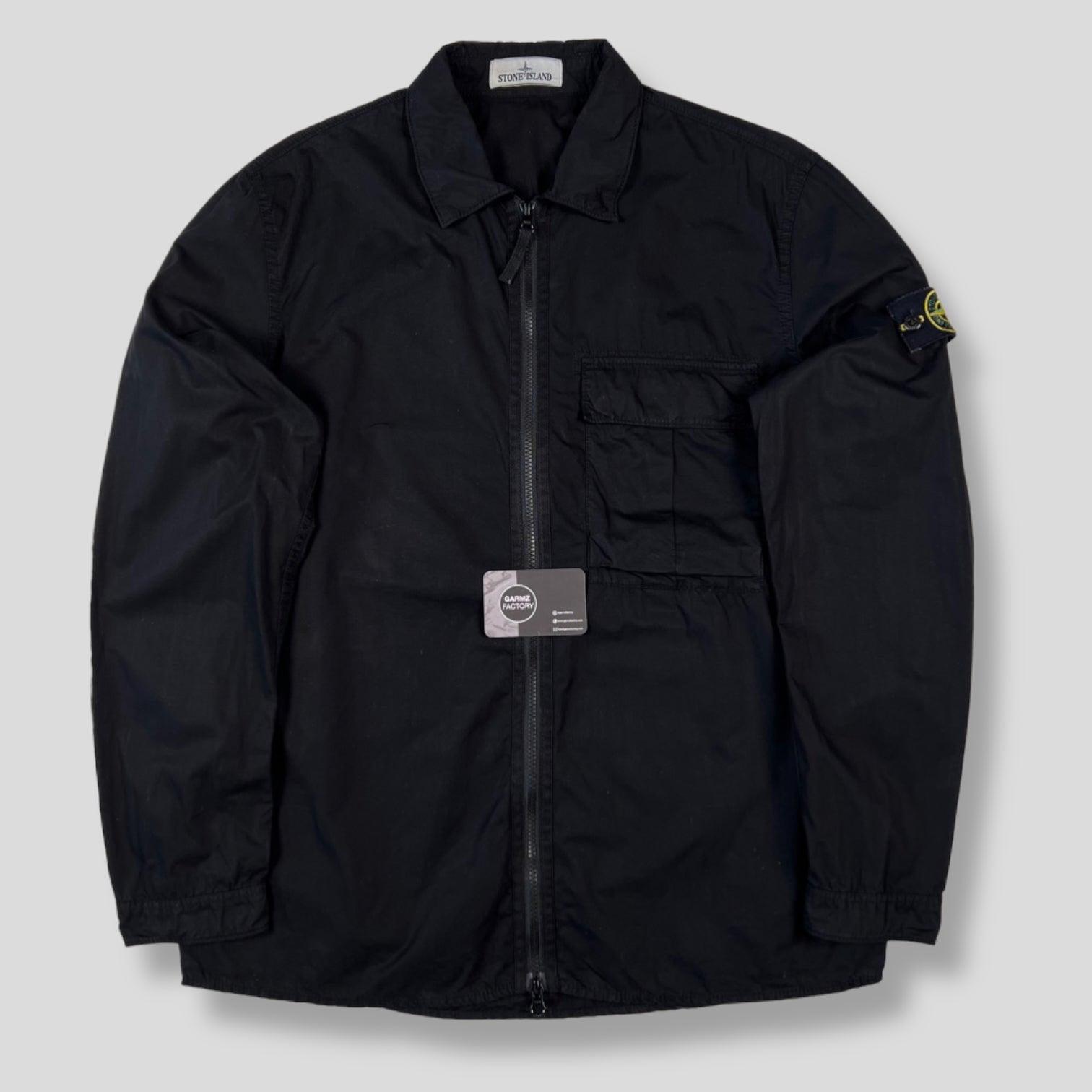 Stone Island Garment Dyed Overshirt Black – Garmz Factory
