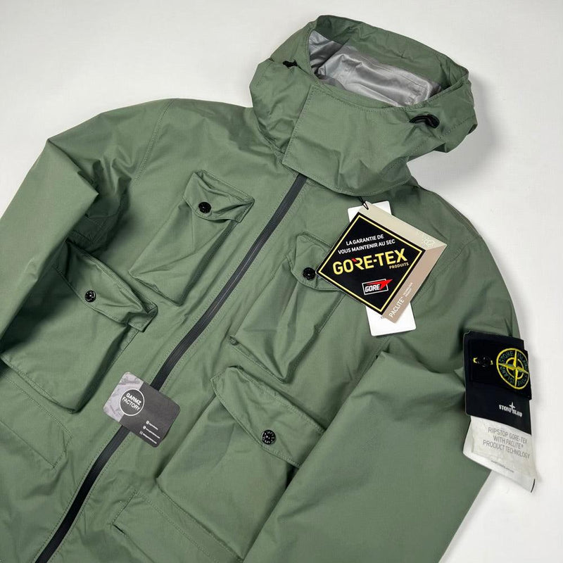 Stone Island Gore-Tex Packable Ripstop Field Jacket Khaki – Garmz Factory