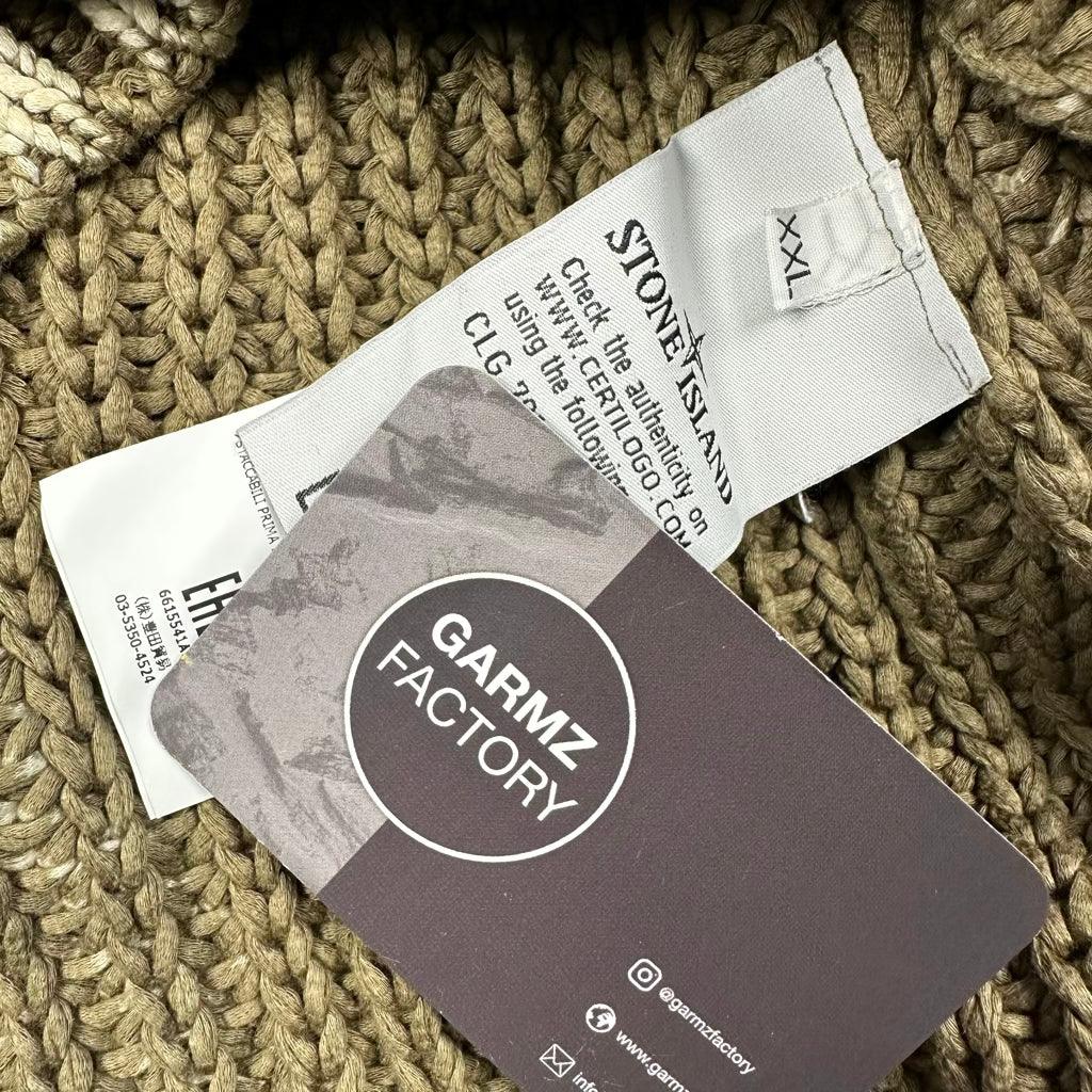 Stone Island Hand Corrosion Cable Knit Jumper Khaki – Garmz Factory