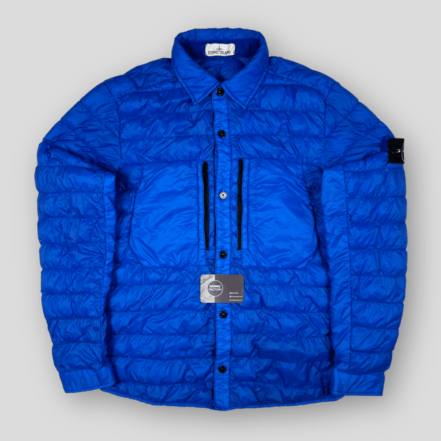 Stone Island Micro Yarn Down Overshirt Blue – Garmz Factory