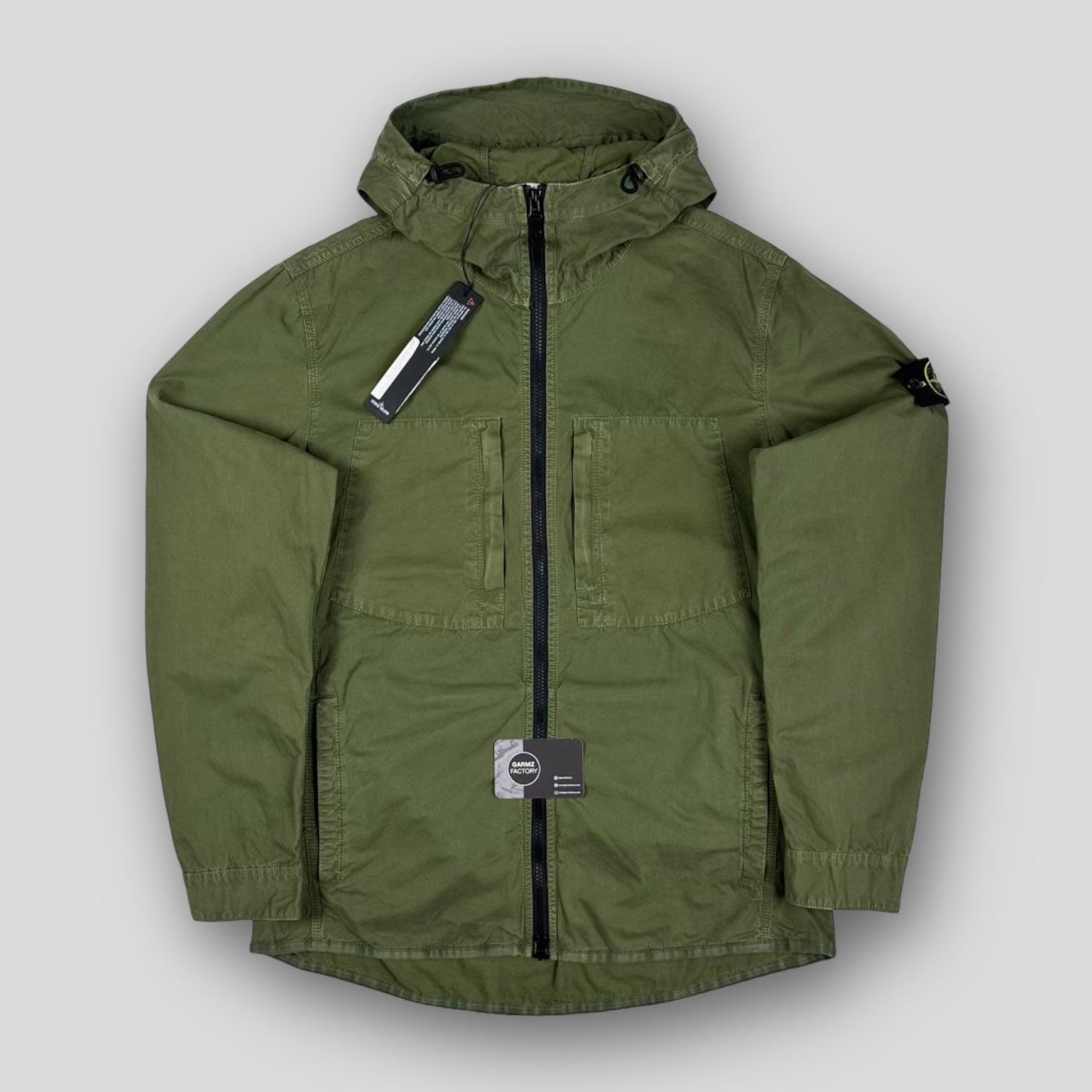 Stone Island Old Dye Hooded Overshirt Khaki – Garmz Factory