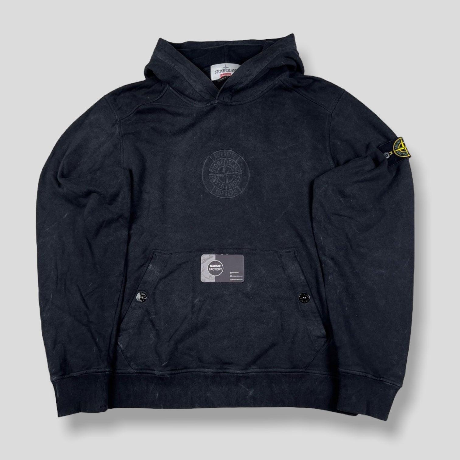 Stone Island Supreme Dust Treatment Hoodie Black – Garmz Factory